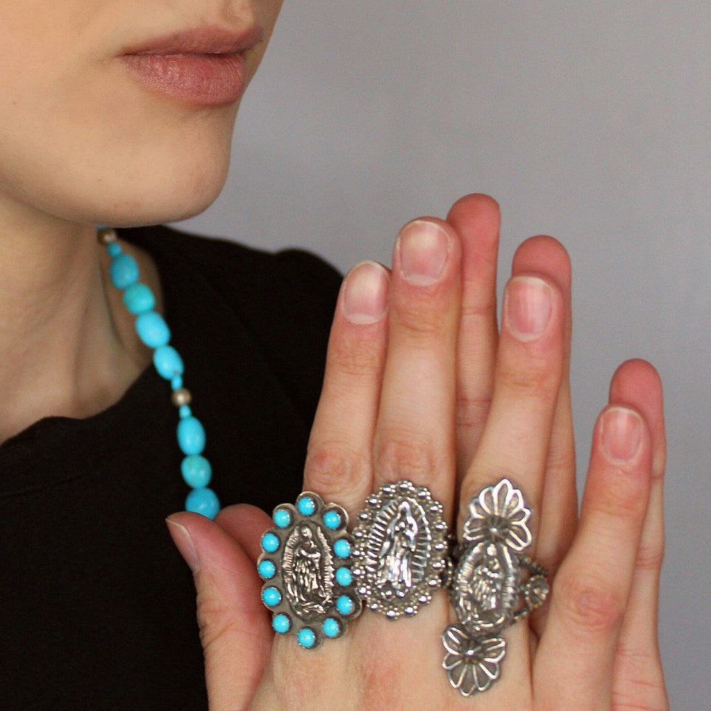 GR1 Long Guadalupe Ring – Santa Fe Silverworks by Gregory Segura